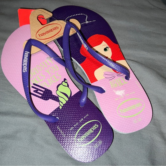 Havaianas | Shoes | Nwt Havaianas Slim Disney Princess Ariel Flip Flops ...